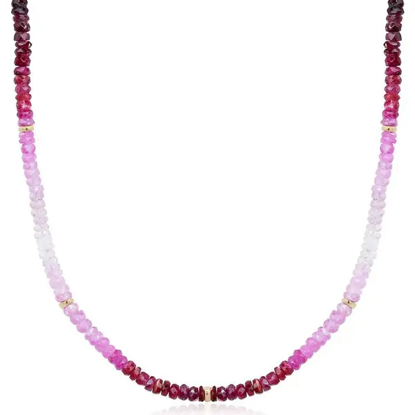 THE LOVERY FINE JEWELRY Ombre Bead Necklace - Ruby