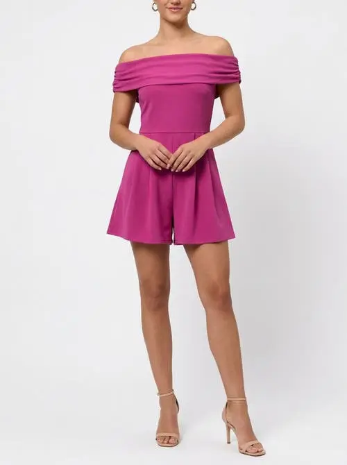 Rachel Rachel Roy Franki Off-the-shoulder Romper - Orchid