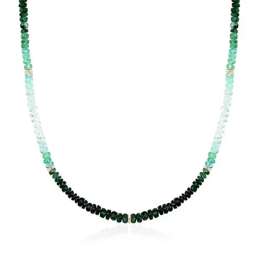 THE LOVERY FINE JEWELRY Ombre Bead Necklace - Emerald