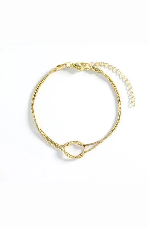 MINT & LILY Dainty Knot Bracelet - Gold