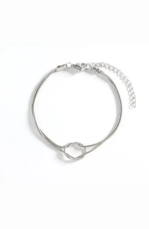MINT & LILY Dainty Knot Bracelet - Silver