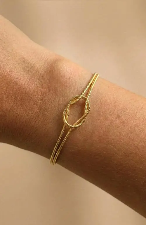 MINT & LILY Dainty Knot Bracelet - Silver