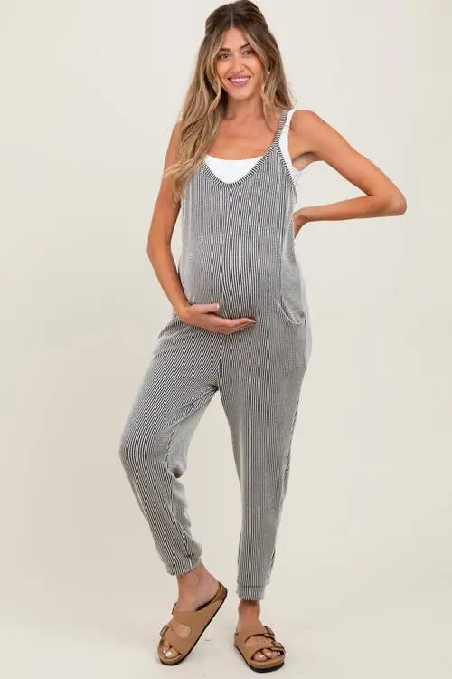 PINKBLUSH Ribbed Sleeveless Jumpsuit