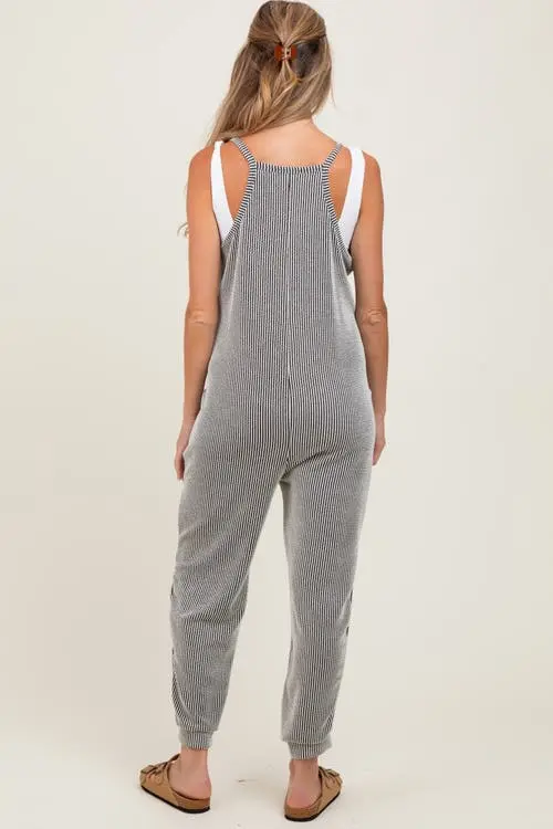 PINKBLUSH Ribbed Sleeveless Jumpsuit