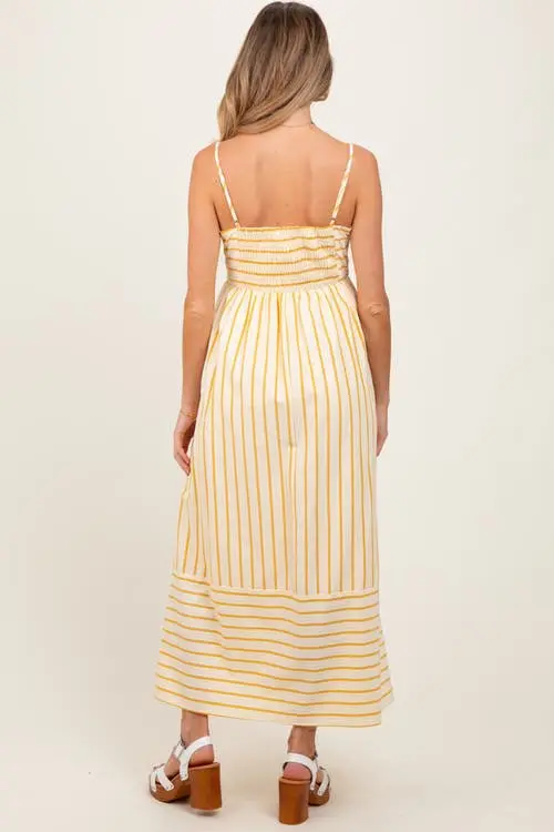 PINKBLUSH Striped Sleeveless Maxi Dress