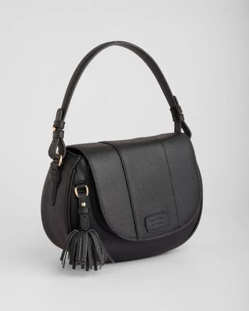 POM POM LONDON Wilmington Crossbody Bag - Black