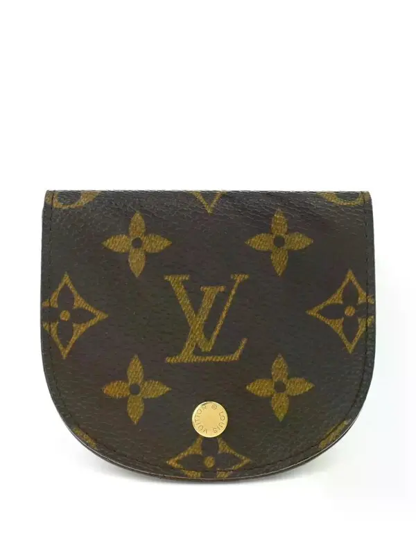 LOUIS VUITTON 2004 Gousset Monogram Coin Case - Brown