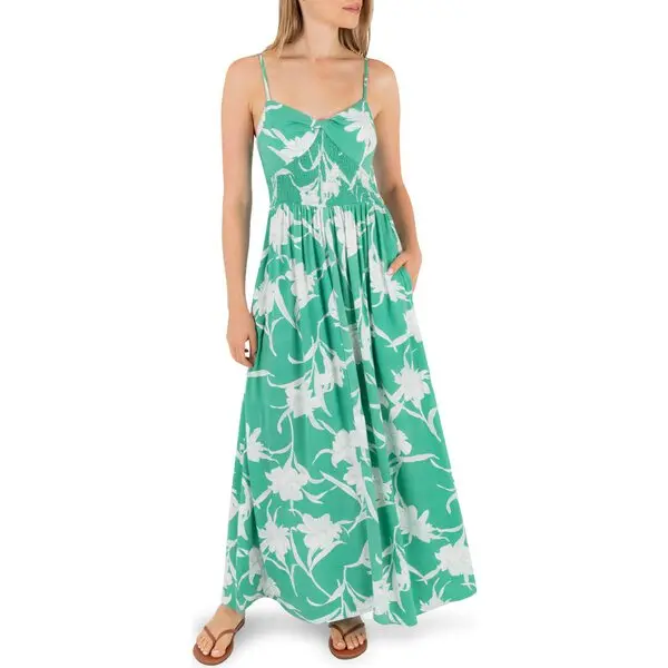 Hurley Palm Springs Maxi Sundress - Spring Green
