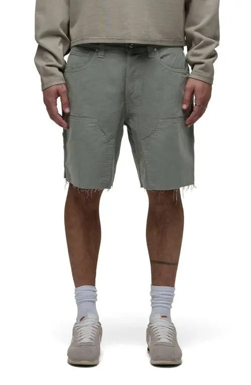 Hudson Jeans Cotton Herringbone Carpenter Shorts - Sage