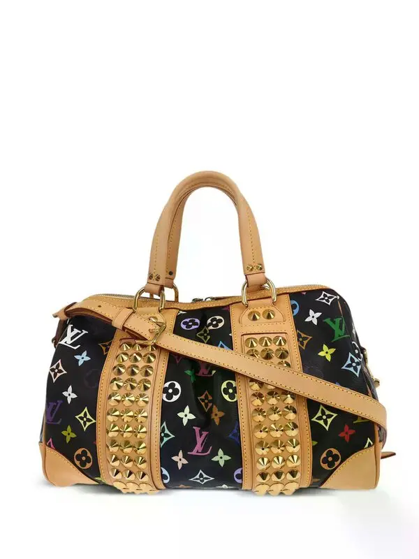 LOUIS VUITTON 2010 Mm Courtney Studded Tote Bag - Black