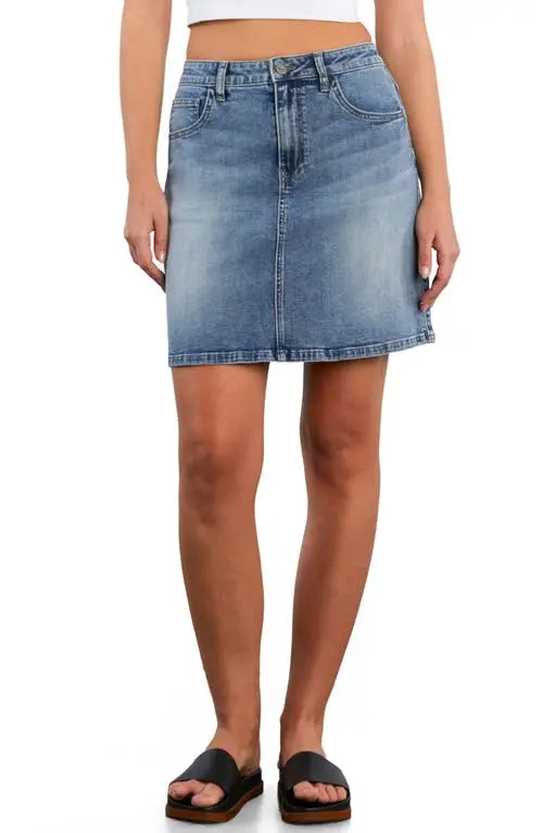 HINT OF BLU A-line Denim Skirt - Classic Blue