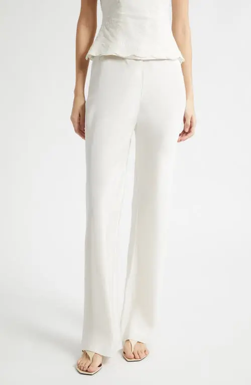 Posse Cove Silk Pants - Pearl