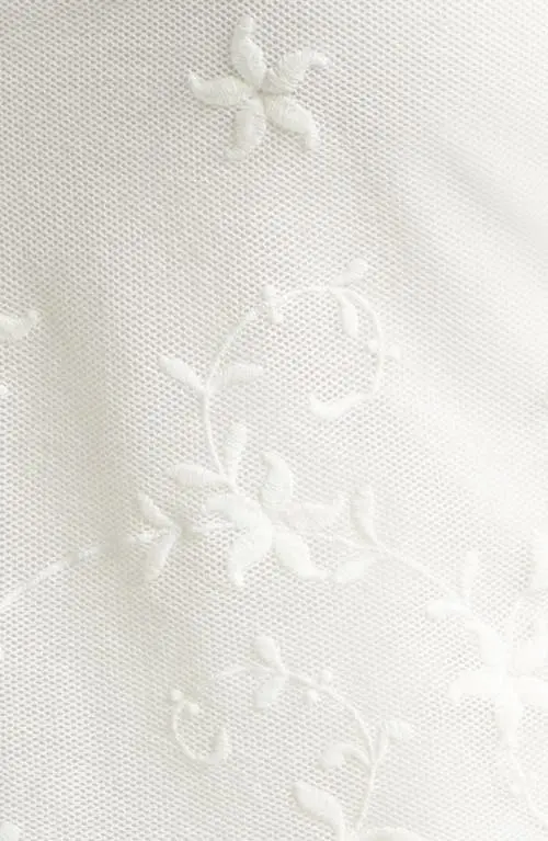 Posse Cove Embroidered Silk-blend Maxi Dress With Scarf - Pearl