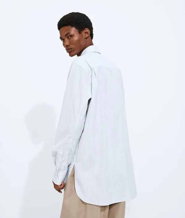 Bottega Veneta Striped Cotton Poplin Shirt