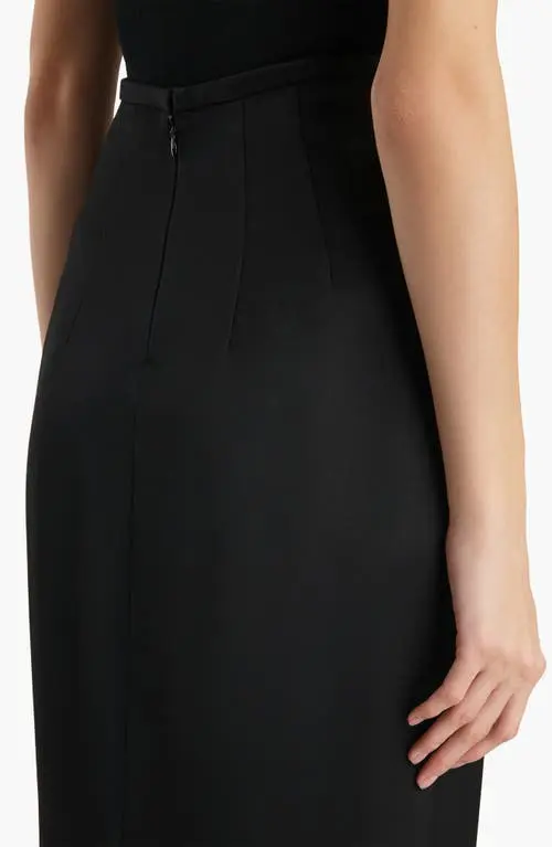 Khaite Winton Double Face Satin Pencil Skirt