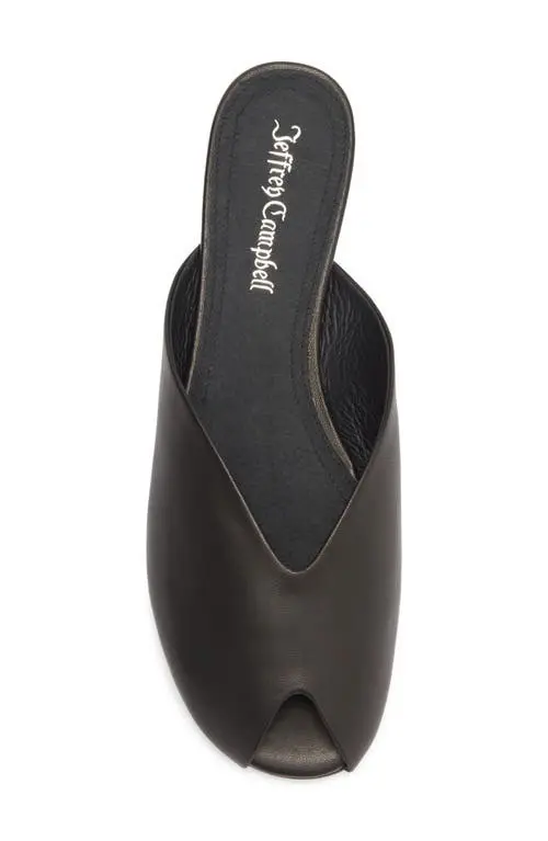 Jeffrey Campbell Indwell Peep Toe Slide Sandal - Black