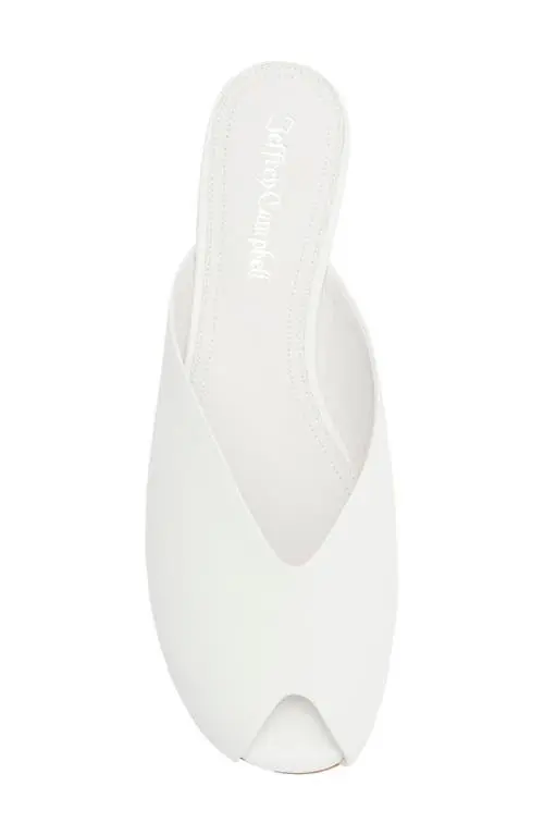 Jeffrey Campbell Indwell Peep Toe Slide Sandal - White