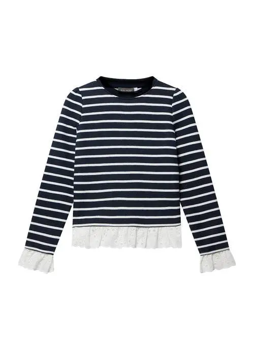 Mint Velvet Striped Woven Mix Sweatshirt