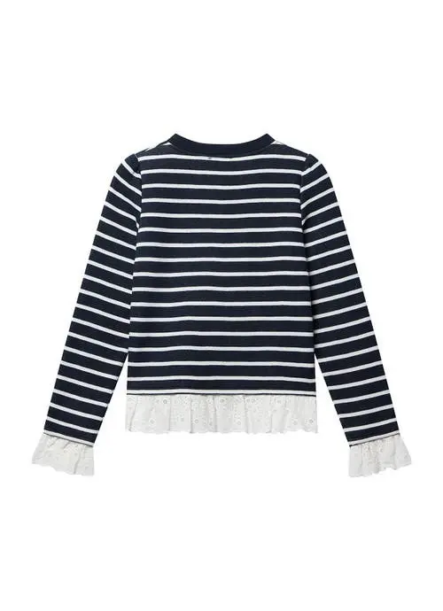Mint Velvet Striped Woven Mix Sweatshirt