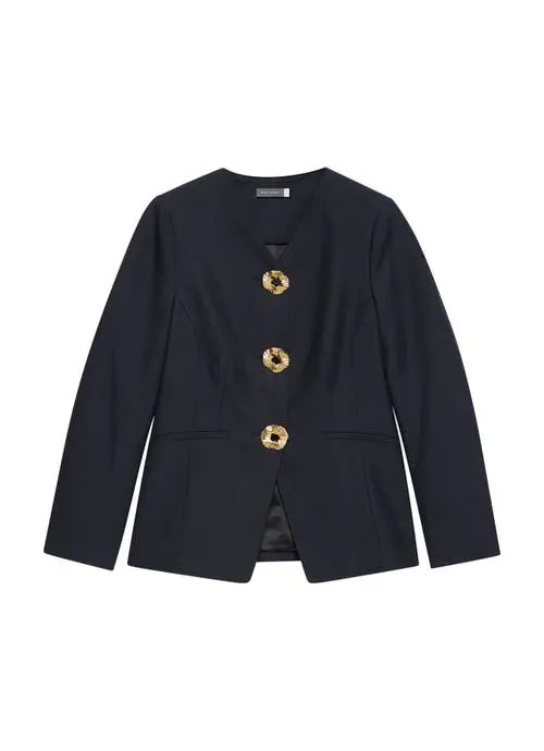 Mint Velvet Wool-blend Sculpted Jacket