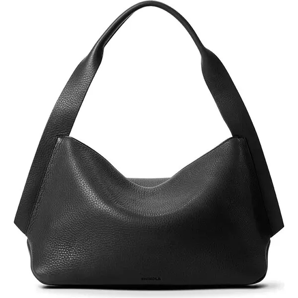 Shinola Medium Leather Derby Shoulder Bag - Black