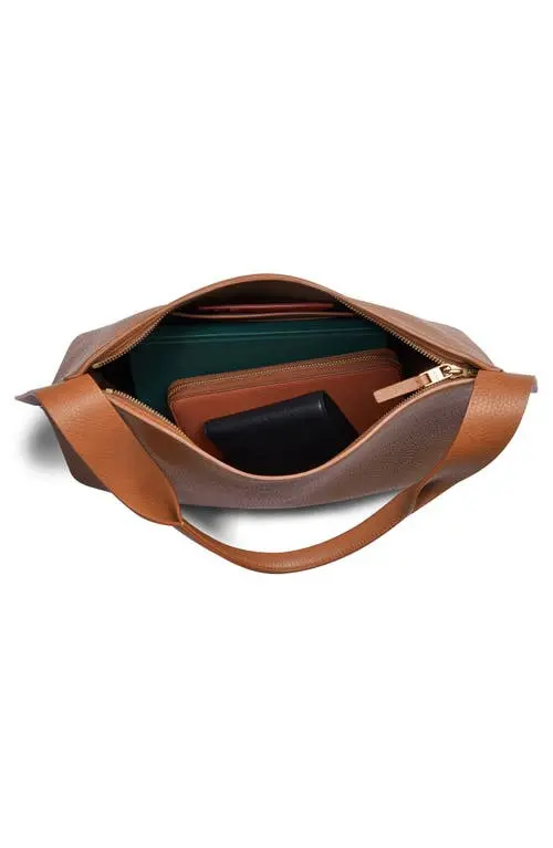 Shinola Medium Leather Derby Shoulder Bag - Tan