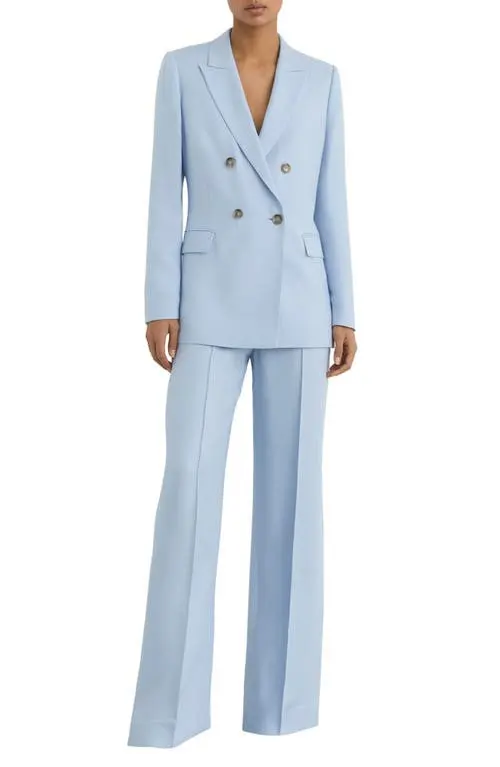 REISS Magda Double Breasted Blazer - Blue