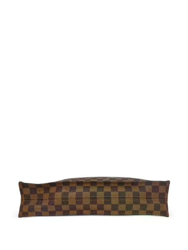 LOUIS VUITTON 2005 Check Tote Handbag - Brown