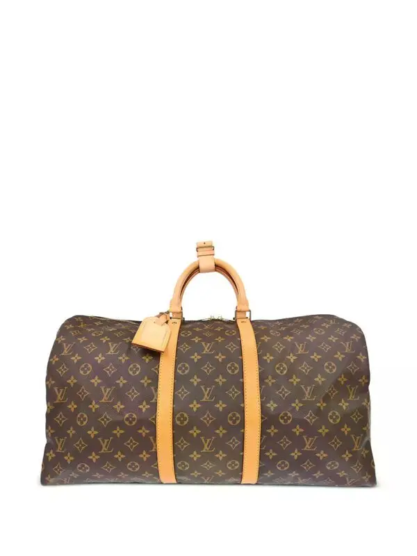 LOUIS VUITTON 1997 55 Keepall Travel Handbag - Brown