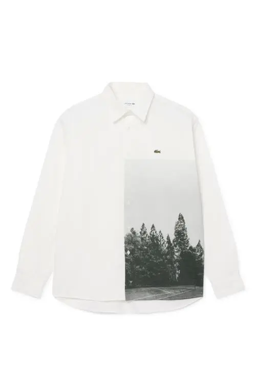 Lacoste Relaxed Fit Photo Graphic Button-up Shirt