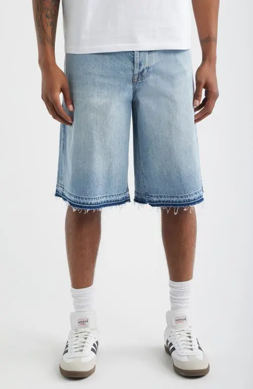 BILLIONAIRE BOYS CLUB Lunar Raw Hem Denim Shorts