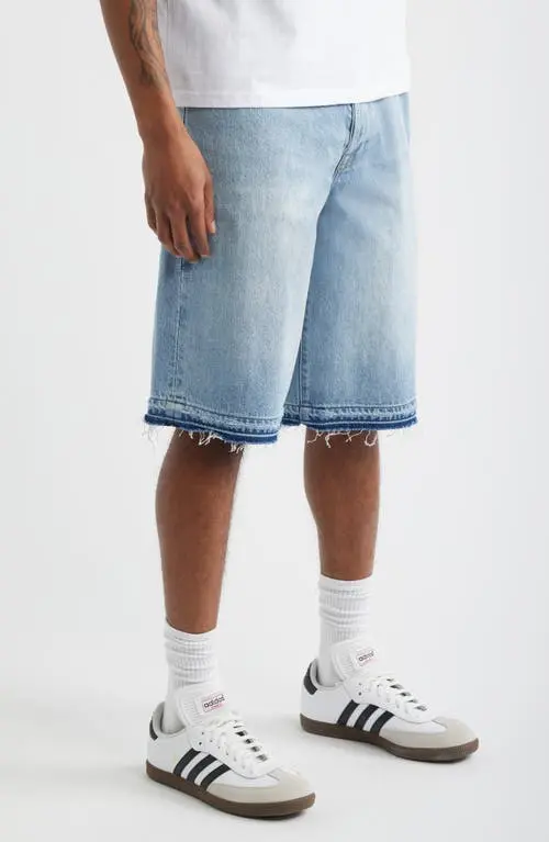 BILLIONAIRE BOYS CLUB Lunar Raw Hem Denim Shorts