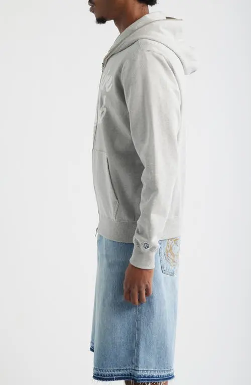 BILLIONAIRE BOYS CLUB Script Logo Cotton Fleece Hoodie - Heather Grey