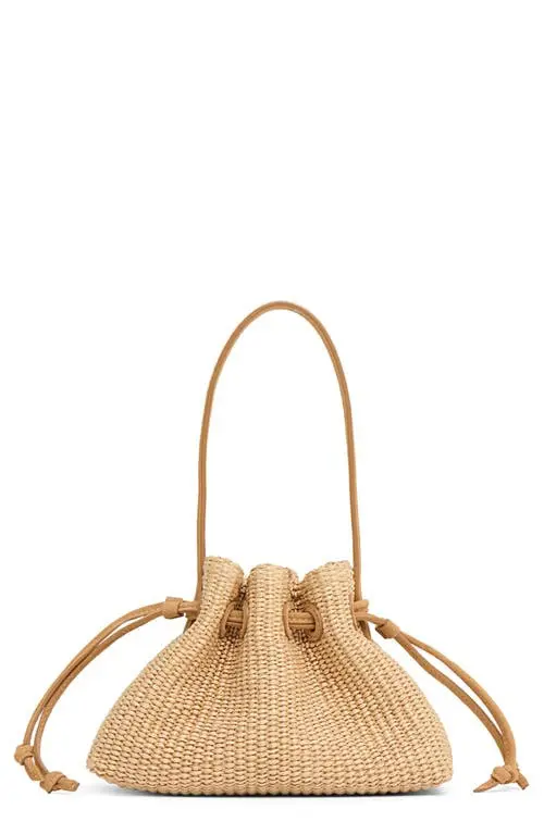 MANSUR GAVRIEL Woven Raffia Drawstring Pouchette