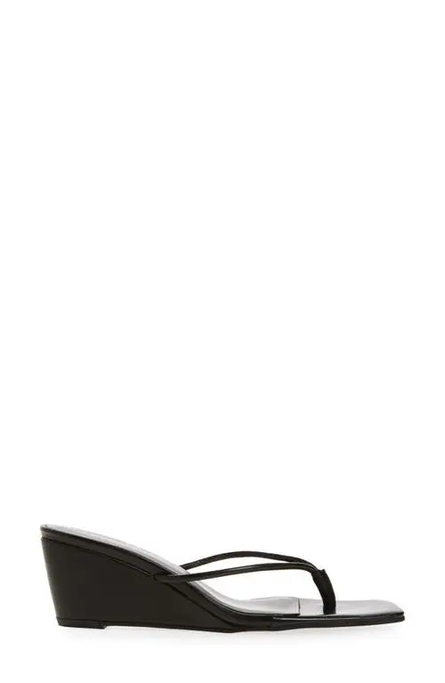 Jeffrey Campbell Simplicity Wedge Flip Flop - Black