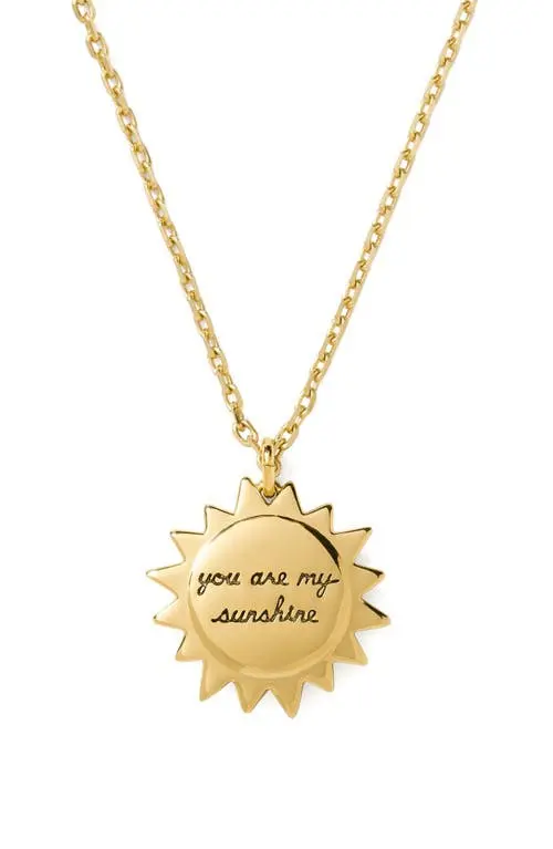 Kate Spade New York Pendant Necklace - Clear/gold.