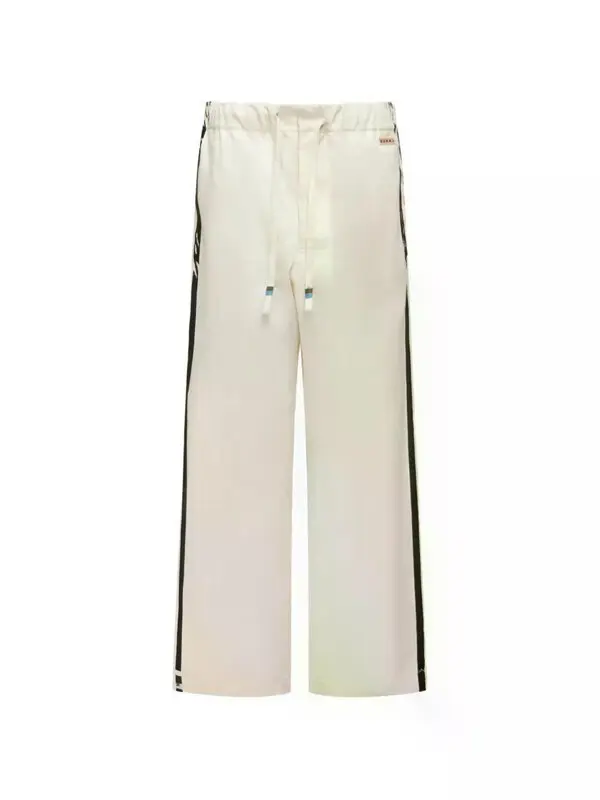 Marni Gabardine Track Pants With Textured Stripes
