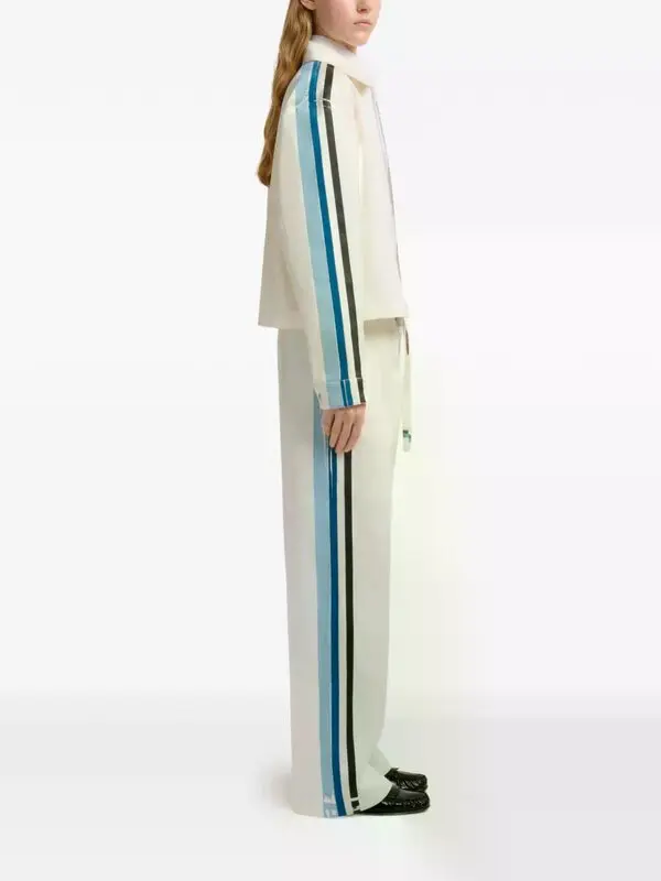 Marni Gabardine Track Pants With Textured Stripes
