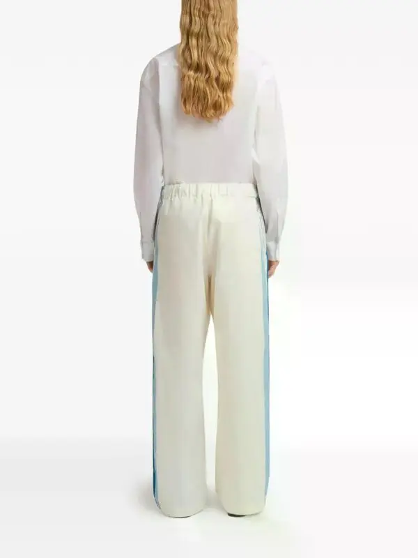 Marni Gabardine Track Pants With Textured Stripes