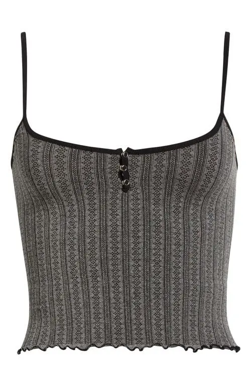 Free People Snap Into It Pajama Camisole - Black