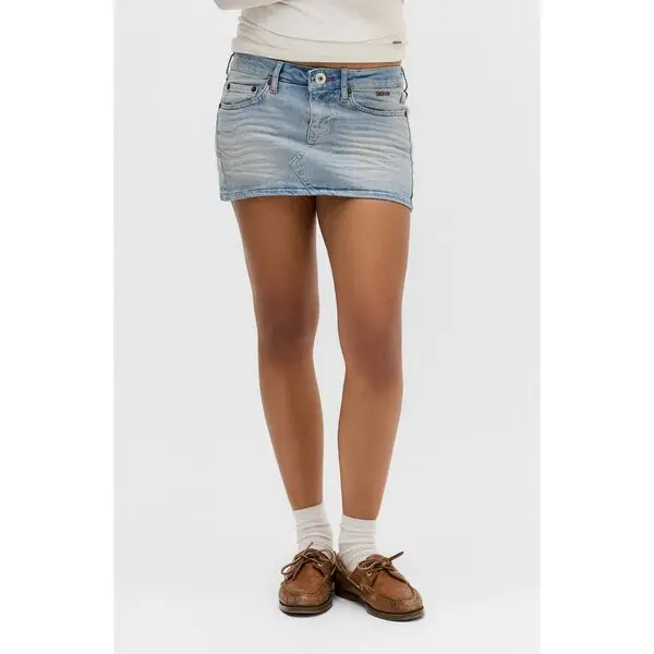 BDG URBAN OUTFITTERS Ultra Mini Denim Skirt - Bleach