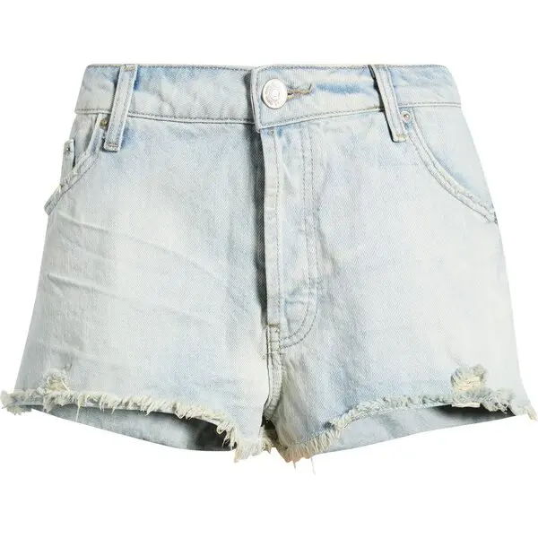 BDG URBAN OUTFITTERS Minnie Distressed Denim Cutoff Shorts - Bleach