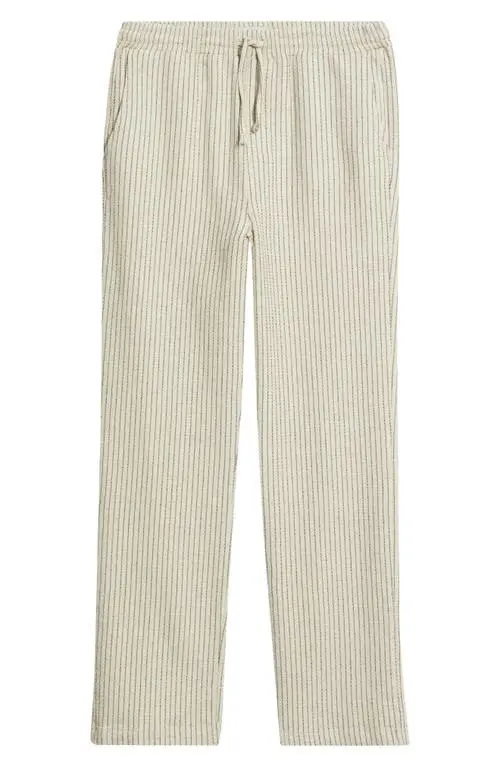 PERCIVAL Sorrento Pinstripe Cotton & Linen Drawstring Pants