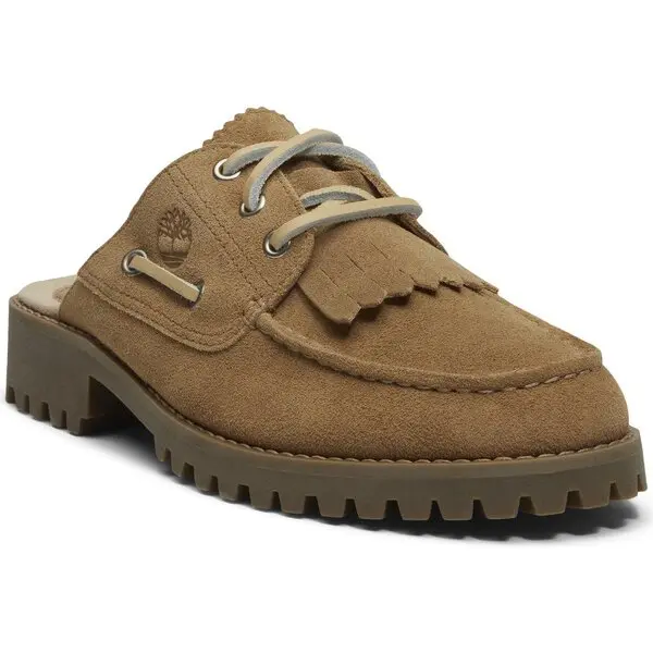 Timberland Authentic 3-eye Lug Mule - Medium Beige Suede