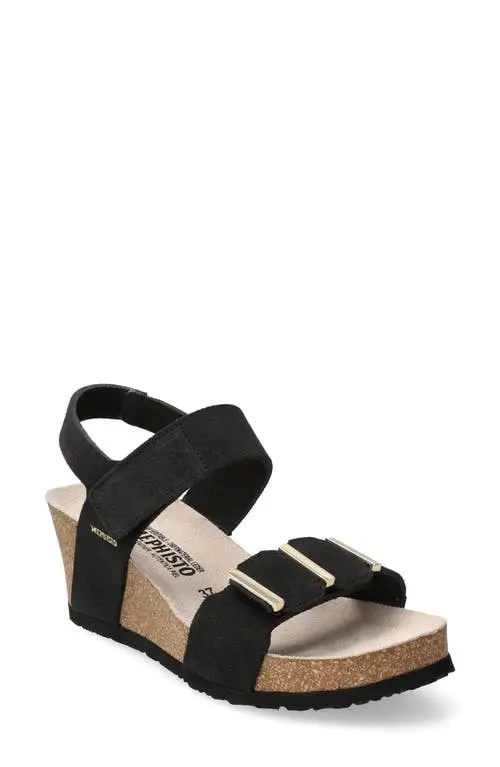 Mephisto Leonore Ankle Strap Sandal - Black