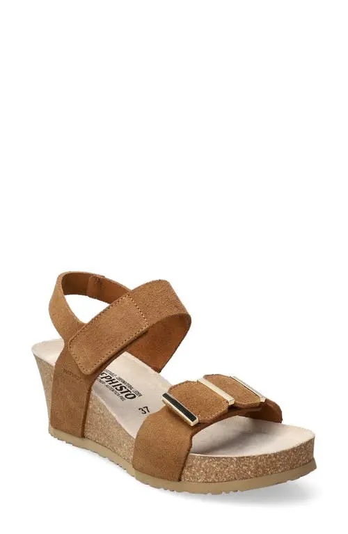 Mephisto Leonore Ankle Strap Sandal - Tobacco