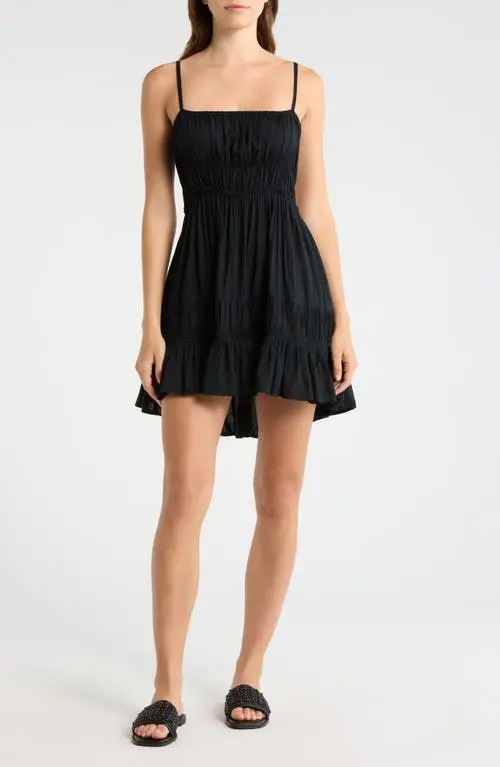 Elan Ruffle Cover-up Sundress - Black