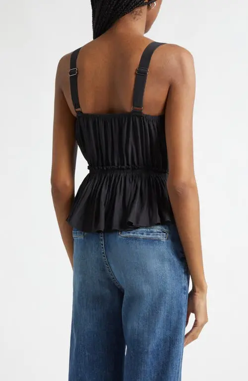 Ramy Brook Giorgia Square Neck Top - Black