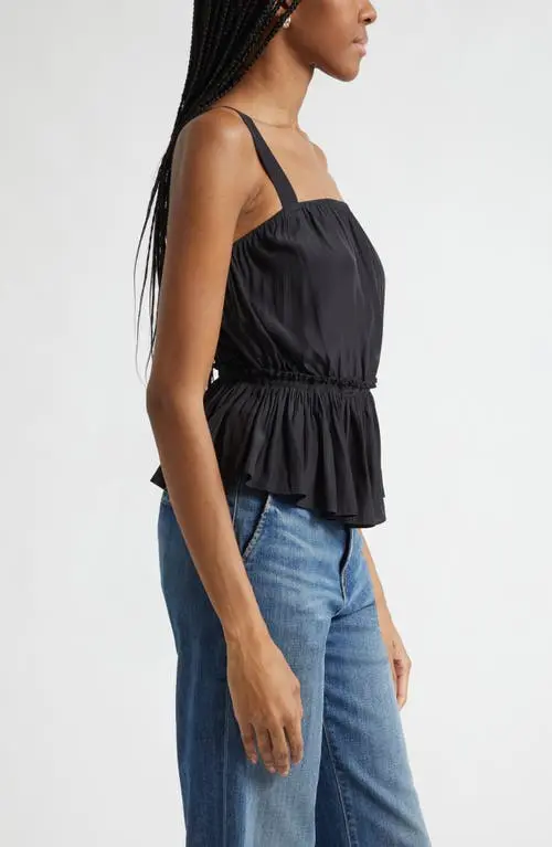 Ramy Brook Giorgia Square Neck Top - Black