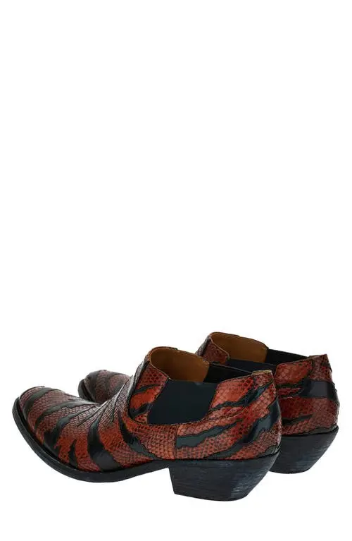 Versace Tiger Python Embossed Texan Boots